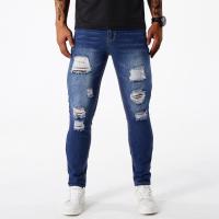 China Mid Waist Light Blue Youth Trend wholesale skinny jeans mens Daily Outdoor Slight Stretch Custom (T231) for sale