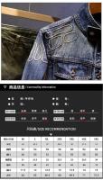 China Single Breasted Blue Daily Long Sleeve biker jacket wholesale Polyester 19% Urban Fashion Custom (528) for sale
