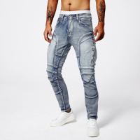 China Daily Summer Mid Waist wholesale skinny jeans mens Youth Trend Blue Light Blue Custom (Y234) for sale