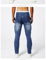 China Daily Summer Mid Waist wholesale skinny jeans mens Youth Trend Blue Light Blue Custom (Y234) for sale
