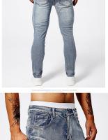 China Daily Summer Mid Waist wholesale skinny jeans mens Youth Trend Blue Light Blue Custom (Y234) for sale