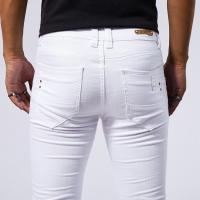 China Mid Waist White Daily Mid Waist wholesale skinny jeans mens Urban Fashion Regular Custom (MG109) for sale