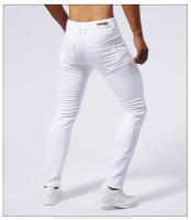 China Mid Waist White Daily Mid Waist wholesale skinny jeans mens Urban Fashion Regular Custom (MG109) for sale