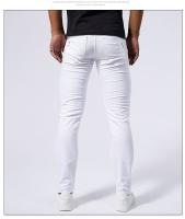 China Mid Waist White Daily Mid Waist wholesale skinny jeans mens Urban Fashion Regular Custom (MG109) for sale