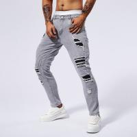 China Blue Grey Mid Waist Regular Fit wholesale skinny jeans mens High Stretch Urban Fashion Custom (TM226) for sale