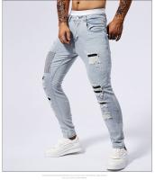 China Blue Grey Mid Waist Regular Fit wholesale skinny jeans mens High Stretch Urban Fashion Custom (TM226) for sale