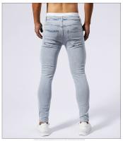 China Blue Grey Mid Waist Regular Fit wholesale skinny jeans mens High Stretch Urban Fashion Custom (TM226) for sale