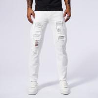 China Washed Mid Waist White Black wholesale skinny jeans mens Youth Trend Washed Other Custom (P399) for sale
