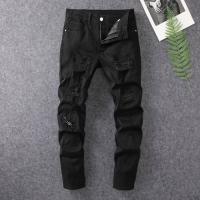 China Washed Mid Waist White Black wholesale skinny jeans mens Youth Trend Washed Other Custom (P399) for sale