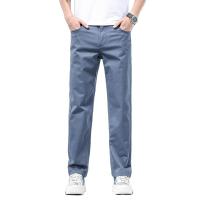 China Mid Waist Breathable Regular Fit dress pants wholesale price Slight Stretch Washed Custom (P393) for sale