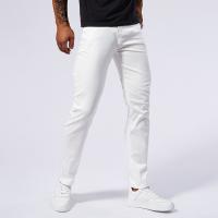 China White Mid Waist Urban Fashion wholesale skinny jeans mens Slight Stretch Business Office/Commute Daily Custom (P321) for sale
