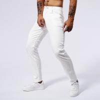 China White Mid Waist Urban Fashion wholesale skinny jeans mens Slight Stretch Business Office/Commute Daily Custom (P321) for sale