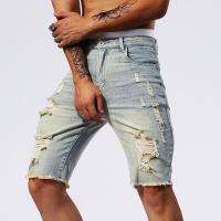 China Summer Mid Waist Urban Fashion wholesale men shorts cargo Vintage Color Blue Black Distressed Vintage Washed Custom (Y232) for sale