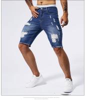 China Summer Mid Waist Urban Fashion wholesale men shorts cargo Vintage Color Blue Black Distressed Vintage Washed Custom (Y232) for sale