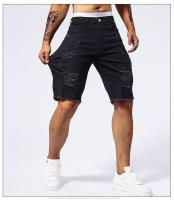 China Summer Mid Waist Urban Fashion wholesale men shorts cargo Vintage Color Blue Black Distressed Vintage Washed Custom (Y232) for sale
