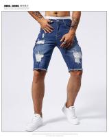 China Summer Mid Waist Urban Fashion wholesale men shorts cargo Vintage Color Blue Black Distressed Vintage Washed Custom (Y232) for sale