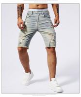 China Summer Mid Waist Urban Fashion wholesale men shorts cargo Vintage Color Blue Black Distressed Vintage Washed Custom (Y232) for sale