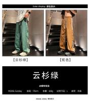 China Summer Straight Urban Fashion wide leg track pants Regular Custom (KU24102) for sale