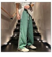 China Summer Straight Urban Fashion wide leg track pants Regular Custom (KU24102) for sale