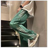 China Summer Straight Urban Fashion wide leg track pants Regular Custom (KU24102) for sale