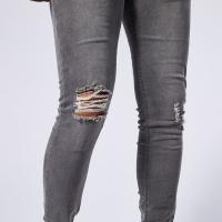 China Distressed Mid Waist Distressed Urban Fashion wholesale skinny jeans mens Daily Outdoor Slight Stretch Custom (TM220) for sale
