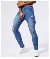 China Distressed Mid Waist Distressed Urban Fashion wholesale skinny jeans mens Daily Outdoor Slight Stretch Custom (TM220) for sale