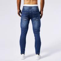 China Mid Waist Blue Mid Waist Distressed wholesale skinny jeans mens Regular Fit High Stretch Custom (TM223) for sale