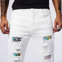 China White Washed Mid Waist wholesale skinny jeans mens Youth Trend Washed Other Custom (P396) for sale