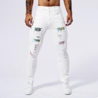 China White Washed Mid Waist wholesale skinny jeans mens Youth Trend Washed Other Custom (P396) for sale