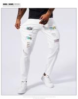 China White Washed Mid Waist wholesale skinny jeans mens Youth Trend Washed Other Custom (P396) for sale