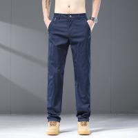 China Daily Mid Waist Khaki Grey mens pants wholesale Urban Fashion Regular Custom (P395) for sale