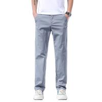China Daily Mid Waist Khaki Grey mens pants wholesale Urban Fashion Regular Custom (P395) for sale