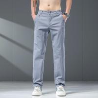 China Daily Mid Waist Khaki Grey mens pants wholesale Urban Fashion Regular Custom (P395) for sale