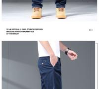 China Daily Mid Waist Khaki Grey mens pants wholesale Urban Fashion Regular Custom (P395) for sale