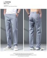 China Daily Mid Waist Khaki Grey mens pants wholesale Urban Fashion Regular Custom (P395) for sale