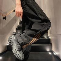 China Black Summer Straight wide leg track pants Urban Fashion Regular Custom (KU24103) for sale
