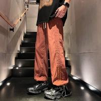 China Black Summer Straight wide leg track pants Urban Fashion Regular Custom (KU24103) for sale