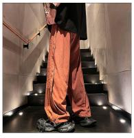 China Black Summer Straight wide leg track pants Urban Fashion Regular Custom (KU24103) for sale