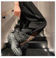 China Black Summer Straight wide leg track pants Urban Fashion Regular Custom (KU24103) for sale