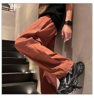 China Black Summer Straight wide leg track pants Urban Fashion Regular Custom (KU24103) for sale