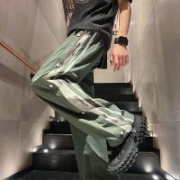 China Dark Green Light Grey Summer Straight Urban Fashion jogger pants wholesale Polyester 100% Dark Green Light Grey Custom (KU24108) for sale