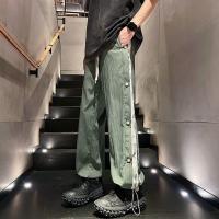 China Dark Green Light Grey Summer Straight Urban Fashion jogger pants wholesale Polyester 100% Dark Green Light Grey Custom (KU24108) for sale