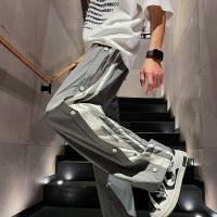 China Dark Green Light Grey Summer Straight Urban Fashion jogger pants wholesale Polyester 100% Dark Green Light Grey Custom (KU24108) for sale