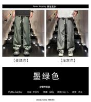 China Dark Green Light Grey Summer Straight Urban Fashion jogger pants wholesale Polyester 100% Dark Green Light Grey Custom (KU24108) for sale