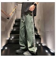 China Dark Green Light Grey Summer Straight Urban Fashion jogger pants wholesale Polyester 100% Dark Green Light Grey Custom (KU24108) for sale