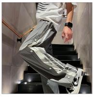China Dark Green Light Grey Summer Straight Urban Fashion jogger pants wholesale Polyester 100% Dark Green Light Grey Custom (KU24108) for sale