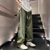 China Regular Summer Straight Army Green jogger pants wholesale Urban Fashion Polyester 100% Custom (KU24110) for sale