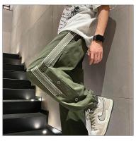 China Regular Summer Straight Army Green jogger pants wholesale Urban Fashion Polyester 100% Custom (KU24110) for sale