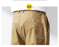 China Mid Waist Daily Mid Waist Khaki Grey mens pants wholesale Youth Trend Autumn 2025 Custom (HY633) for sale