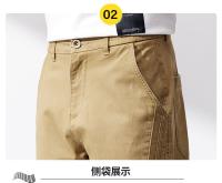 China Mid Waist Daily Mid Waist Khaki Grey mens pants wholesale Youth Trend Autumn 2025 Custom (HY633) for sale